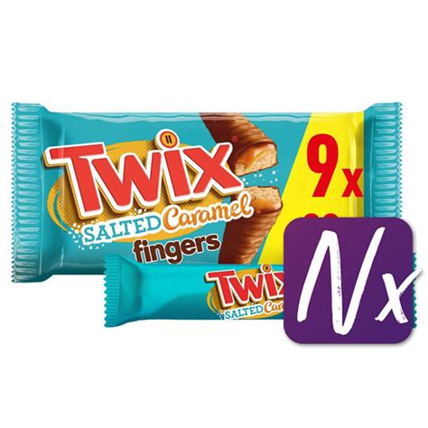 Twix Salted Caramel And Milk Chocolate Fingers Biscuit Snack Bars