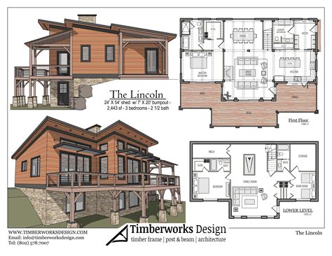 Free Timber Frame House Plans Image To U