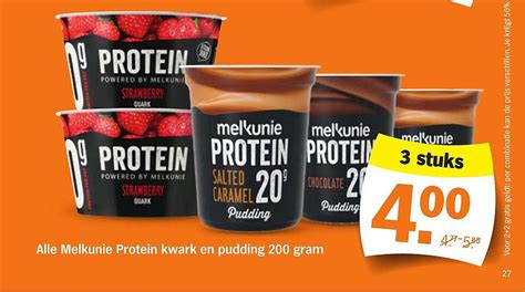 Alle Melkunie Protein Kwark En Pudding 200 Gram Aanbieding Bij Albert
