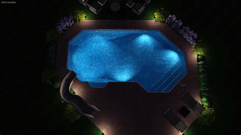 Grecian Lazy Ell Pool Town Inground Pools