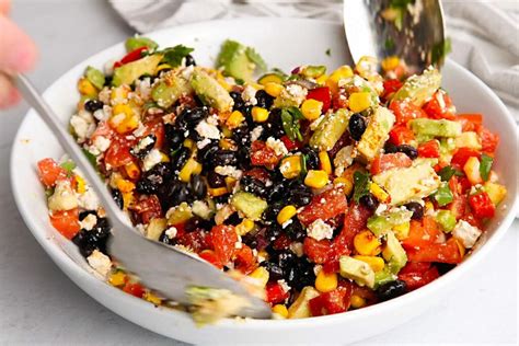 Mexican Salad With Black Beans Corn And Avocado Recipe Concepts