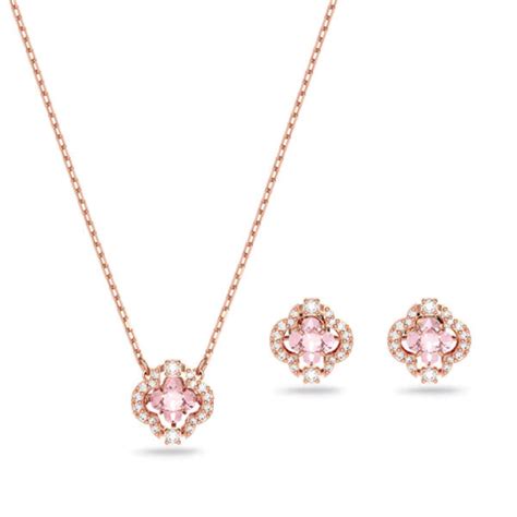 Poom 스와로브스키 목걸이 귀걸이 세트 스파클링 5516488