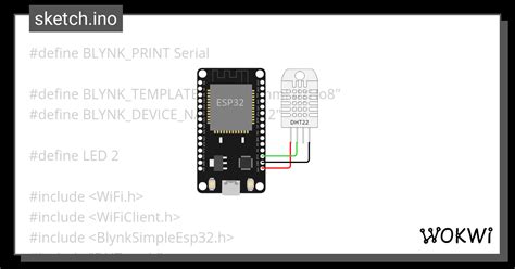 Mengirim Data Pengukuran Sensor DHT ESP32 Ke Server Blynk Wokwi ESP32