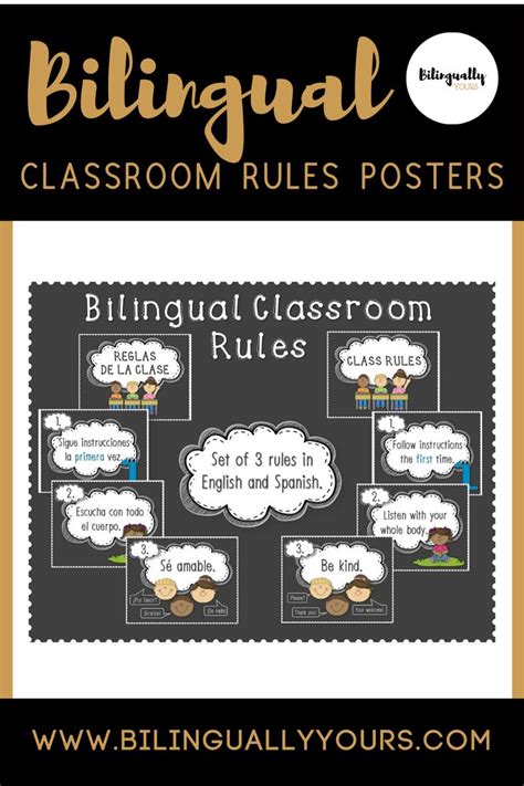 Bilingual Class Rules Posters Classroom Rules Poster Class Rules Poster Class Rules