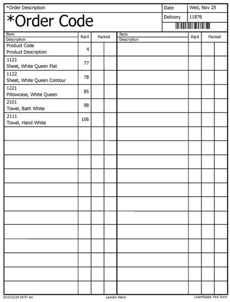 Pick Form Examples