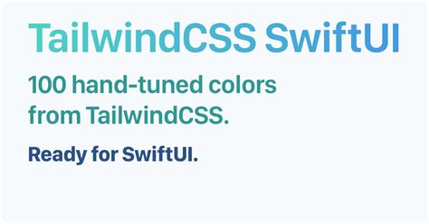 Github Joemasilottitailwindcss Swiftui Tailwindcss Colors For Swiftui