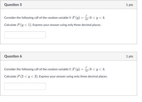 Solved Consider The Following Cdf Of The Random Variable Y Chegg