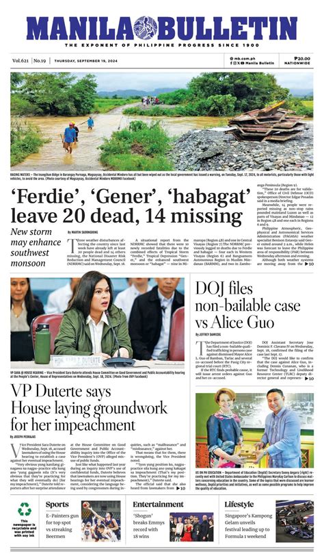 Get Digital Access To Manila Bulletin September 19 2024 Issue