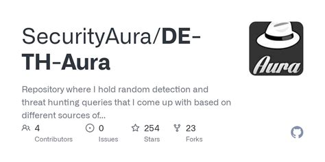 Github Securityaurade Th Aura Repository Where I Hold Random Detection And Threat Hunting