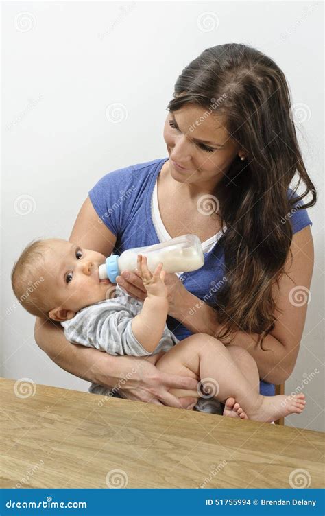 Mother Bottle Feeding Her Baby Stock Photo Image 51755994