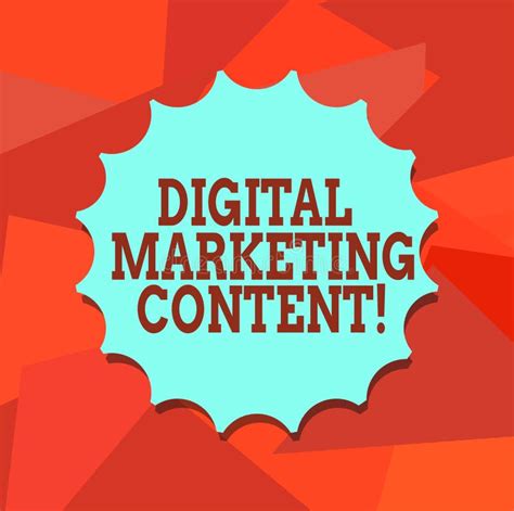 Word Writing Text Digital Marketing Content Business Concept For Distributing Content For