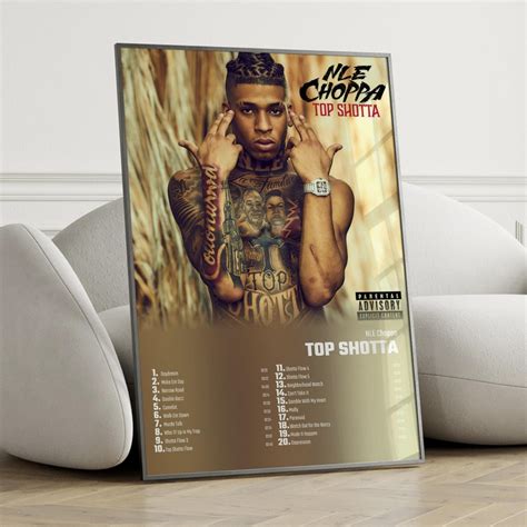 Nle Choppa Top Shotta Album Cover Poster Wall Art Nle Etsy