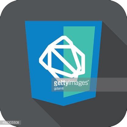 Vector Web Development Shield Sign Js Framework Dart Isolated Stock