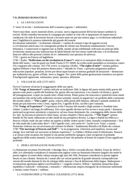 Riassunto English Literature A Short History Paolo Bertinetti