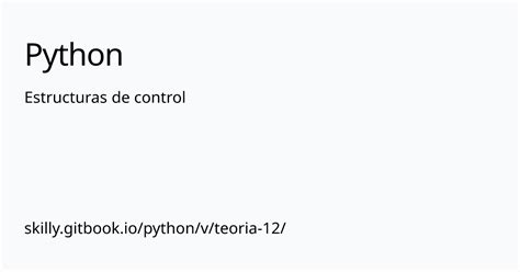 Estructuras De Control Python