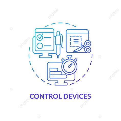 Control Devices Blue Gradient Concept Icon Gradient Device Outline