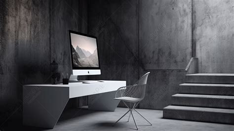 올인원 데스크탑 컴퓨터 모형 콘크리트 방을 사용한 놀라운 3d 렌더링 배경 감시 장치 배경 놀라 배경 굉장히 멋진 배경 이미지 Hd 감시 장치 놀라 굉장히 멋진