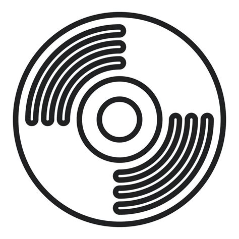 Vinyl Disc Icon Outline Vector Digital Interface 16161203 Vector Art At Vecteezy