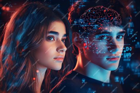 Synaptic Interface Brainwave Relay Cortical Feedback Neurochip And Synaptic Loop Young Woman And