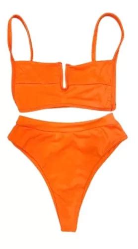 Biquini Aro V Sem Bojo E Calcinha Hotpants Cores Neon Parcelamento
