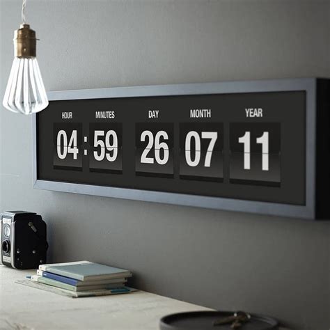 Giant Digital Clock With Flip Numbers Google Search Modern Wall