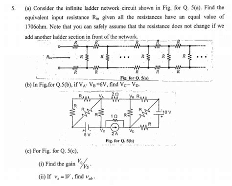 Solved 5 A Consider The Infinite Ladder Network Circuit