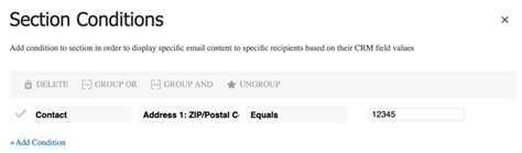 conditional sections click support