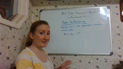 Algebra 1 Lesson 8 4 Solve Polynomial Equations In Factored Form Youtube