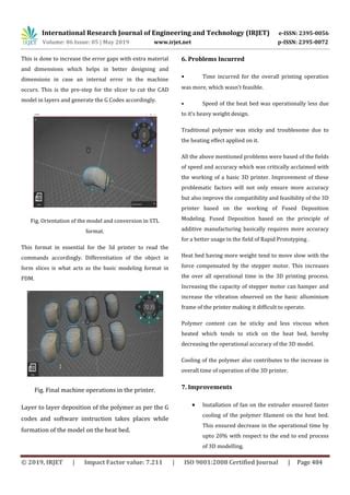 Irjet Design And Fabrication Of D Printer To Enhance Productivity Pdf