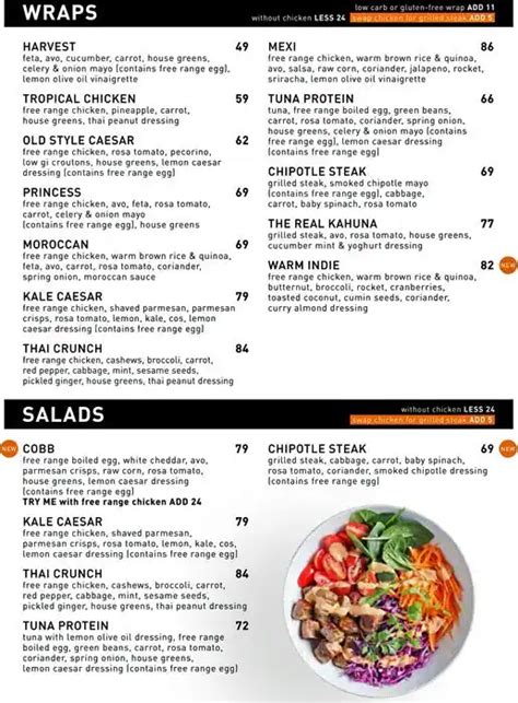 Menu At Kauai Virgin Active Centurion Restaurant Olifantsfontein