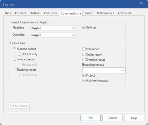 Operating From The Command Line Forecast Pro