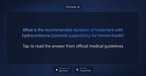 What Is The Recommended Duration Of Treatment With Hydrocortisone