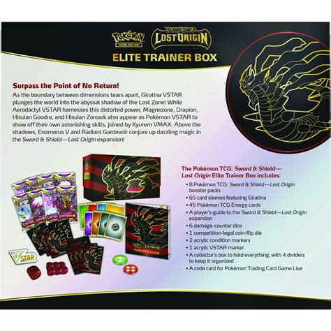 Pokémon Tcg Sword And Shield Lost Origin Elite Trainer Box Trading Cards