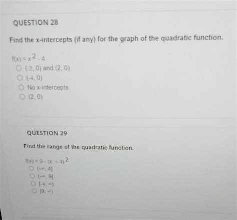 Solved Find The X Intercepts If Any For The Graph Of The