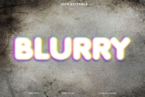 Blurry Text Effect Photoshop Template Wi Graphic By Imamul0 · Creative Fabrica