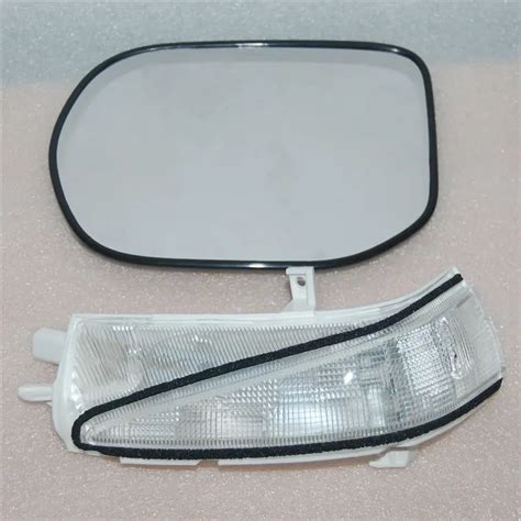 CAPQX Side Rearview Mirror Lens Glass Mirror LED Turn Signal Light Lamp