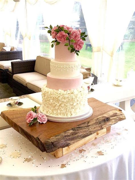 Ruffles Wedding Cake Decorated Cake By Icing To Slicing Cakesdecor