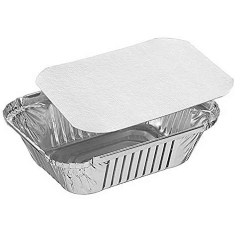 Rectangular Ml Aluminum Foil Container With Lid Thickness To Mm At