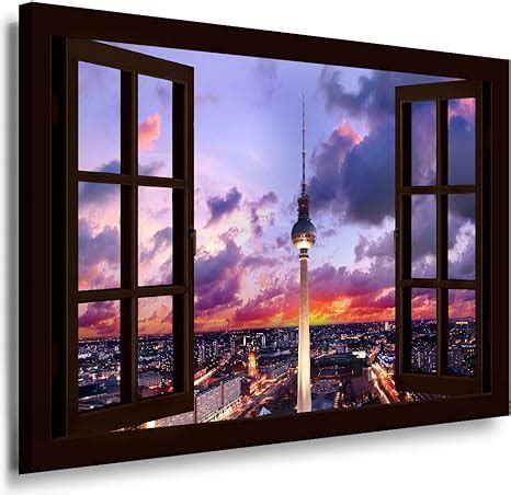 BOIKAL XXL202 12 Fensterblick Leinwand Bild 3D Illusion Fertig