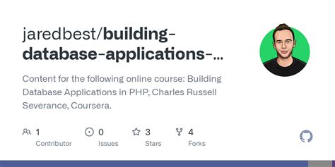 Github Jaredbest Building Database Applications In Php Content For