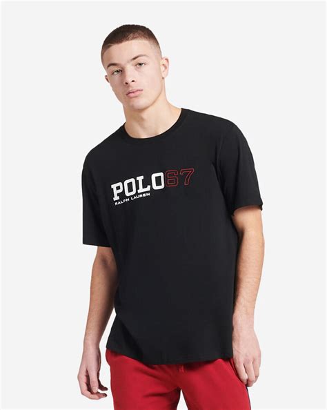 Shop Polo Ralph Lauren Polo67 Logo Short Sleeve Tee Pf20fr Bkd Black