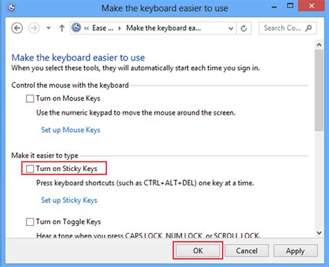 Easily Turn On Or Off Sticky Keys On Windows