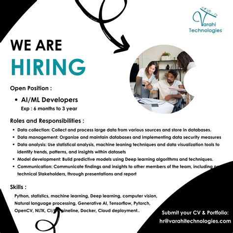 Varahi Technologies On Linkedin Hiring Aiml Developer With