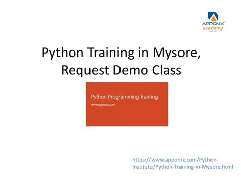 Ppt Python Training In Mysore Request Demo Class Powerpoint