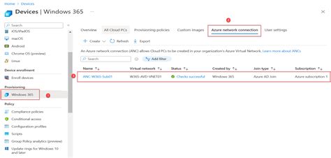 powershell create azure network connection anc for windows 365