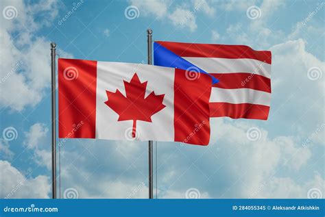 Puerto Rico And Canada Flag Stock Illustration Illustration Of
