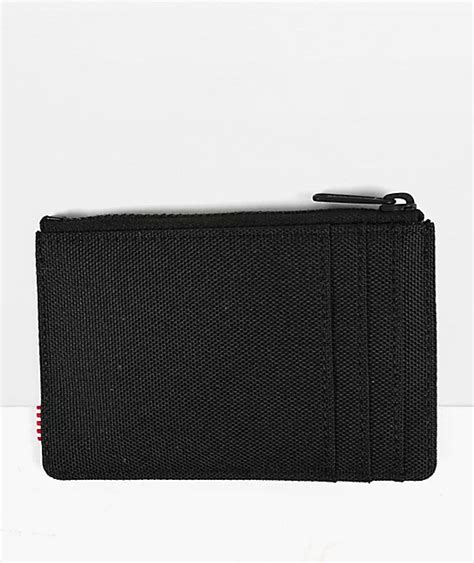 Herschel Supply Co Oscar Eco Black Zip Card Holder Wallet Zumiez