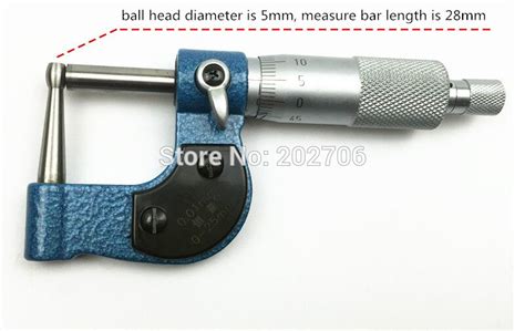 0 25mm Tube Micrometer Dikte Micrometer Met Drum H Vicedeal