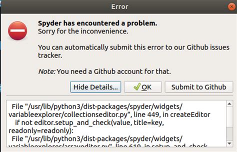 Problem In Opening The Variable Through Variable Explorer In Spyder
