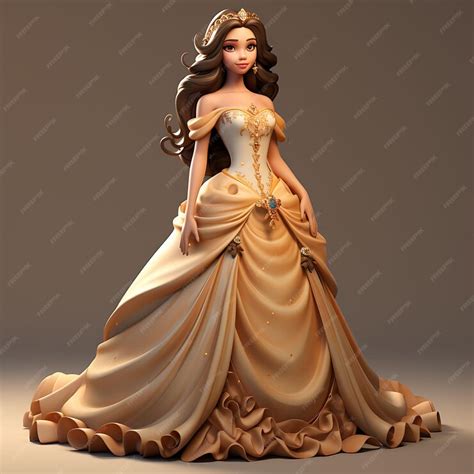 Premium Ai Image 3d Character Female Princess Curvy Olive Skin Rose Noblewoman Tiara Braid